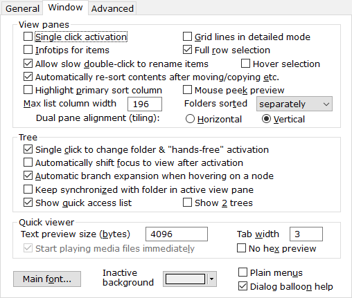 xplorer² online help: User Interface customization
